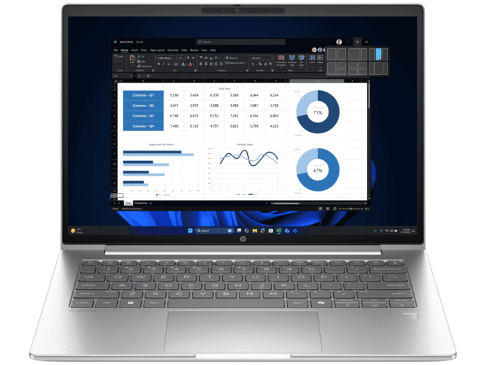 HP ProBook 4 G1i 35.6 cm (14) Laptop AI PC, Silver - 16 GB RAM ...